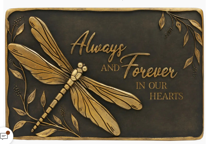 Always and Forever in Our Hearts Stone with stand – Blessed Blooms ...